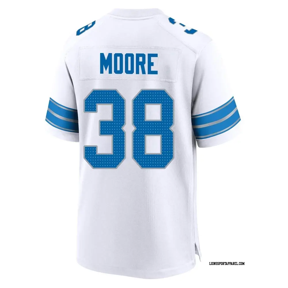 Game White Men's C.J. Moore Detroit Lions 2nd Jersey - Lions Store