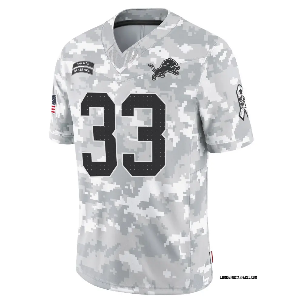 Limited Arctic Camo Youth Rodney Smith Detroit Lions 2024 Salute to ...